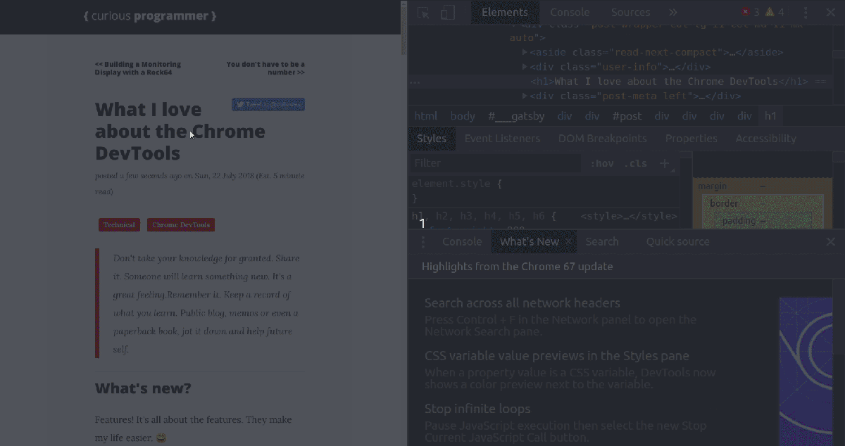 A Trilogy About the Chrome DevTools in Many Parts | Curious Programmer
